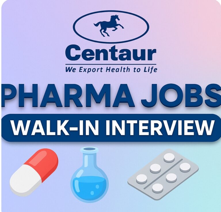 Centaur Pharmaceuticals Production QA QC pharma jobs in BPharm MPharm ...